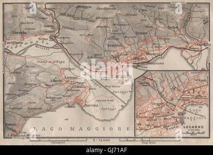 LOCARNO area. Losone Gordola Muralto Brione. Switzerland Suisse Schweiz ...