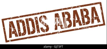 Addis Ababa brown square stamp Stock Vector Image & Art - Alamy