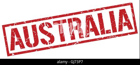 Australia red square stamp Stock Vector Image & Art - Alamy
