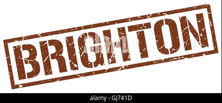 Brighton brown square stamp Stock Vector Image & Art - Alamy