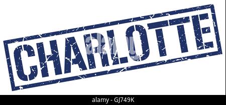Charlotte blue square grunge stamp on white Stock Vector Image & Art ...