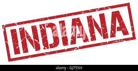 Indiana red square stamp Stock Vector Image & Art - Alamy