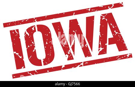 Iowa red square stamp Stock Vector Image & Art - Alamy