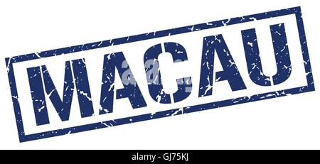 Macau blue square stamp Stock Vector Image & Art - Alamy