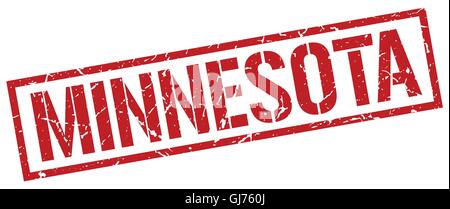 Minnesota red square stamp Stock Vector Image & Art - Alamy