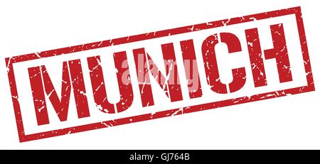 Munich red square stamp Stock Vector Image & Art - Alamy