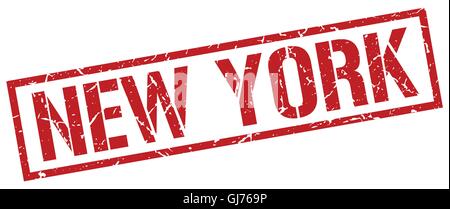 New York red square stamp Stock Vector Image & Art - Alamy