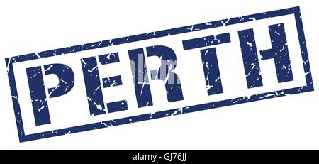 Perth blue square stamp Stock Vector Image & Art - Alamy