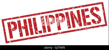 Philippines red square stamp Stock Vector Image & Art - Alamy