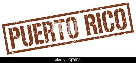 Puerto Rico brown square stamp Stock Vector Image & Art - Alamy