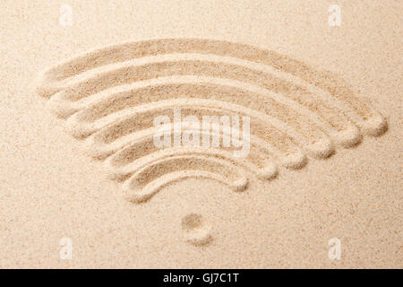 Symmetric lines in the sand Stock Photo - Alamy