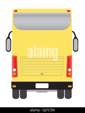 Back view of Double deck Modern touring bus Stock Vector Image & Art ...