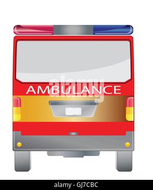 Back view of Emergency van car Stock Vector Image & Art - Alamy