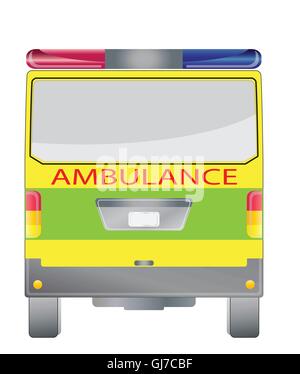 Back view of Emergency van car Stock Vector Image & Art - Alamy
