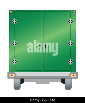 Back view of Container cargo pickup truck Stock Vector Image & Art - Alamy