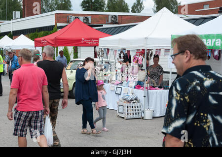 Hand crafts at craft fair on a black background Stock Photo - Alamy