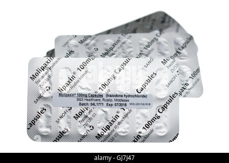 Molipaxin 100mg capsules antidepresant trazodone hydrochloride Stock ...