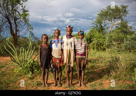 Hamer Tribe Children, Turmi, Omo Valley, Ethiopia Stock Photo - Alamy