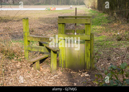 Dog gate and stile, UK Stock Photo - Alamy