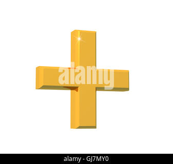 3d Plus sign. Computer generated render Stock Photo - Alamy
