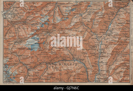 SIMPLON PASS & VAL ANTIGORIO. Thermen Val Divedro Crodo Agaro Topo-map ...