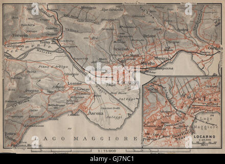 LOCARNO area. Losone Gordola Muralto Brione. Switzerland Suisse Schweiz ...