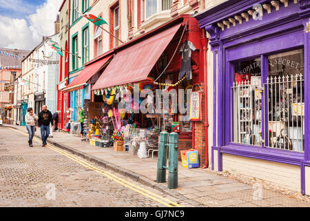 Caernarfon town centre, Gwynedd, North Wales, UK Stock Photo - Alamy