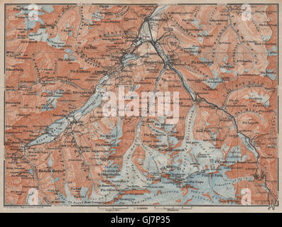 UPPER ENGADINE. St Moritz Celerina Pontresina Sils-Maria Bernina Range ...