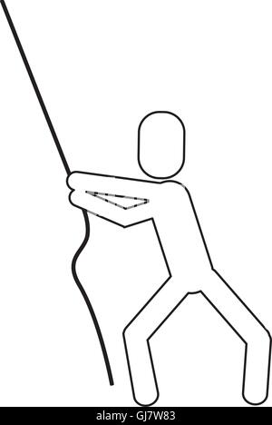 man pictogram pulling rope icon Stock Vector Image & Art - Alamy