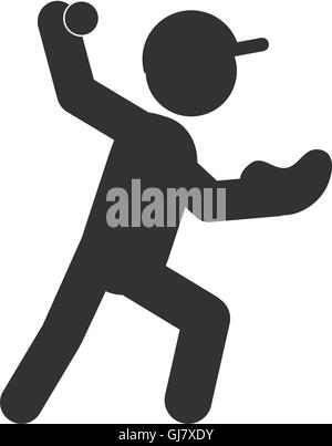 Baseball Softball Swing Pitcher Champion Icon Symbol Sign Pictogram ...