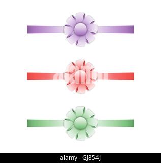 Set of gift bows with ribbons. EPS 10 Stock Vector Image & Art - Alamy