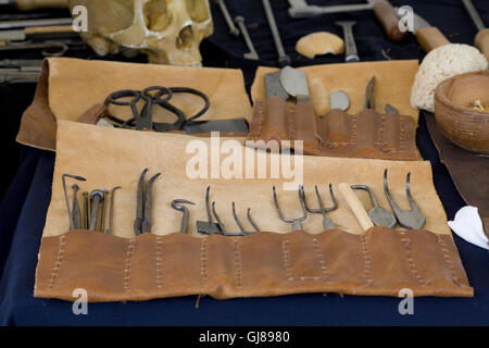 old medieval surgery doctors tools Stock Photo: 163112216 - Alamy