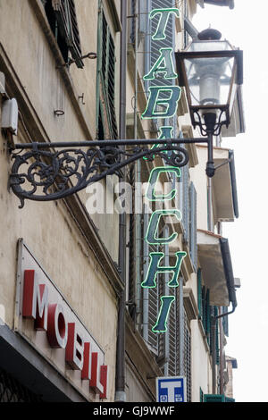 shop signs in the street in Florence Italy Stock Photo - Alamy