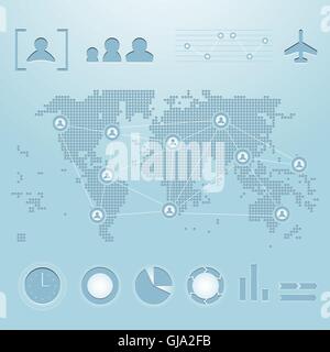 World map and information graphics. Infographics obesity and excess ...
