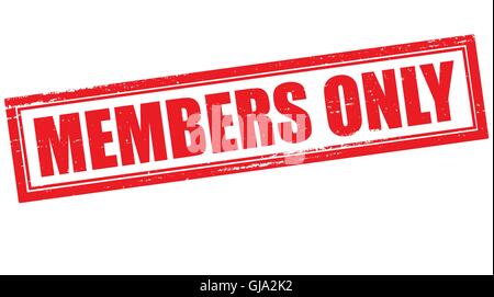 members only stamp. members only rectangular sign isolated on ...