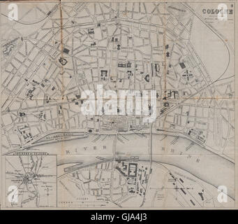 COLOGNE. Vintage town city map plan. Germany, 1933 Stock Photo - Alamy