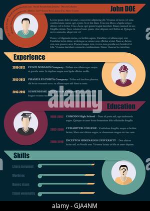 Colorful cool resume cv template Stock Vector Image & Art - Alamy