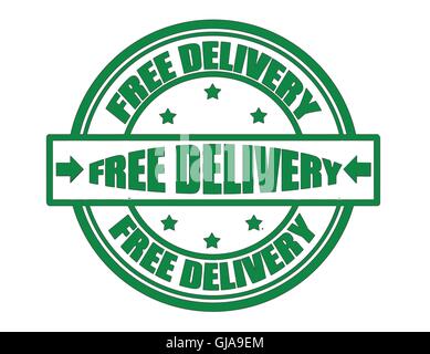 free delivery stamp. free delivery sign. free delivery label set Stock ...