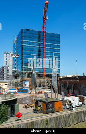 The Greengate development under construction, over the river Irwell ...