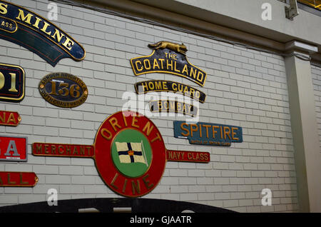 National Railway Museum York nameplates Stock Photo - Alamy