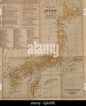 Map of Japan 1899 Stock Photo - Alamy