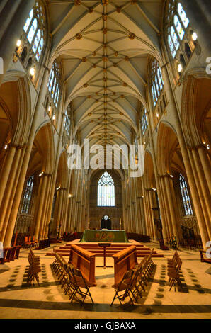 Saints Statues inside York Minster Cathedral Church; England; UK Stock ...