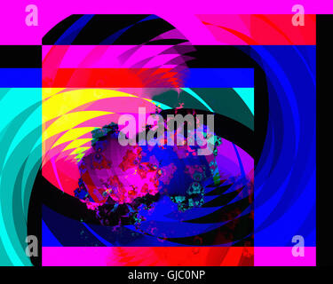 Abstract and contemporary digital art circles design Stock Photo - Alamy