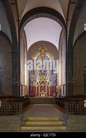 Interior view of Maria Laach abbey, Eifel, Rhineland-Palatinate Stock ...