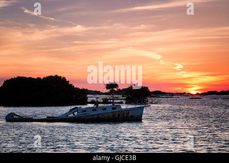 Sunset at Cedar Key Florida Stock Photo - Alamy