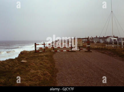 Eroding clay cliffs on the Holderness coast of Yorkshire at Skipsea ...