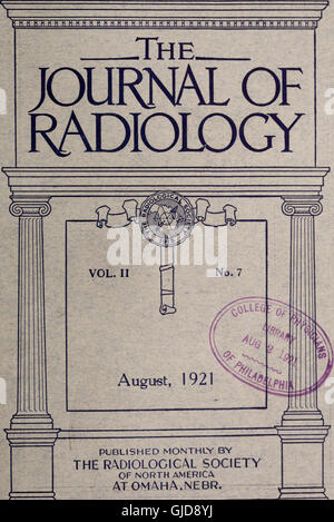 The 1921 edition of the Journal of Radiology covers advancements in ...