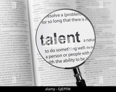 Dictionary definition of the word talent Stock Photo - Alamy