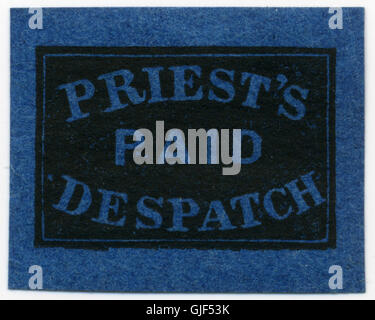 The 1851 Priest's Despatch 2c stamp was part of a special series used ...
