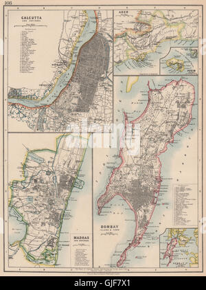 BRITISH INDIA CITIES. Calcutta Kolkata Madras Chennai Bombay Mumbai ...